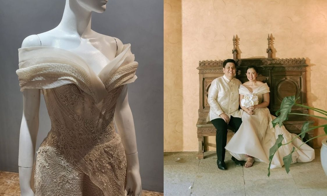 Inside Aika Robredo’s Repurposed Barong Wedding Gown